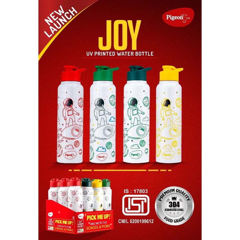 Pigeon Inox Joy Uv Printed Bottel 900ml - 15957 (Set of 4)